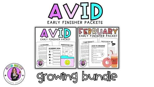 AVID Early Finisher Activity Packets - Includes WICOR Skills | Growing ...
