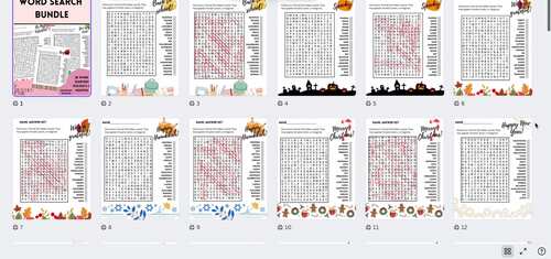 28 Word Searches- Bundle Word Searches for Holidays and Months of Year