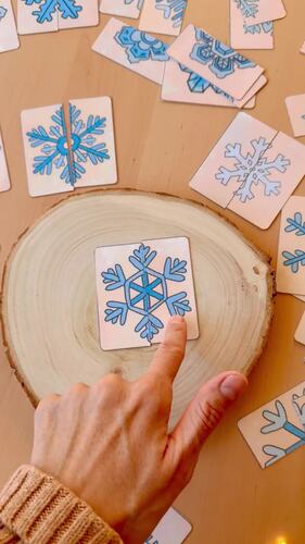 Snowflakes Matching Activity Winter Matching Game for Kids Christmas ...