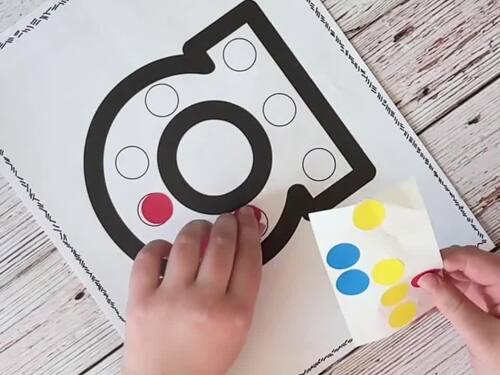 Alphabet & Number Dot Sticker Sheets : Fine Motor & Early Literacy Practice
