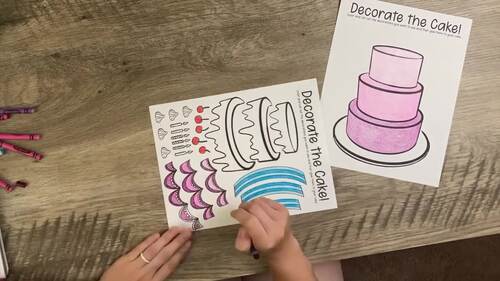 Decorate a Cake Craft, Fun Cut and Paste Activity, Scissor Practice ...