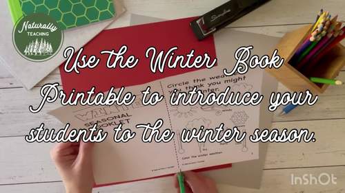 Winter Book Printable by Naturally Teaching | TPT