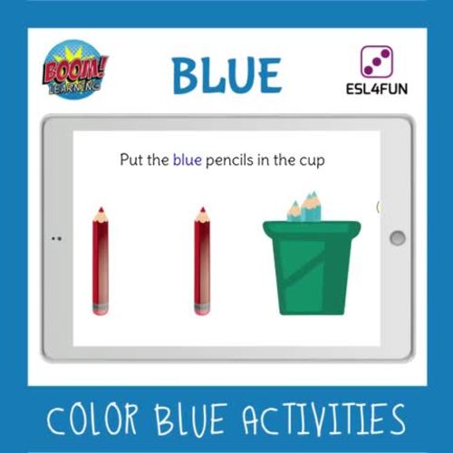 Boom Cards - Color Blue Activities by ESL4FUN | TPT