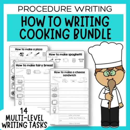 How to Writing | Cooking Bundle | Differentiated Procedure Writing
