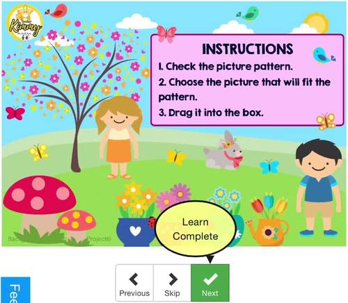 Spring Sequencing Patterns Boom Cards by Teacher Kimmy | TPT