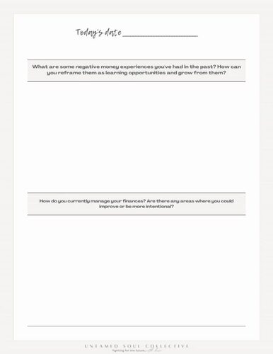 Money Mindset Printable Journal and Affirmation Cards | TPT