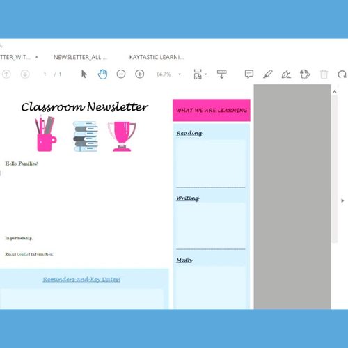 Editable Classroom Newsletters & Parent Check-Ins(Homeschool ...