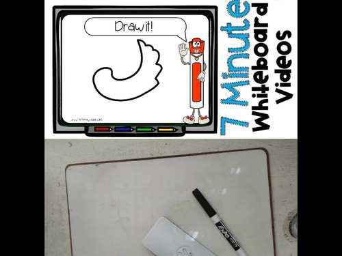 7 Minute Whiteboard Videos - Fall Directed Drawing and Labeling | TPT