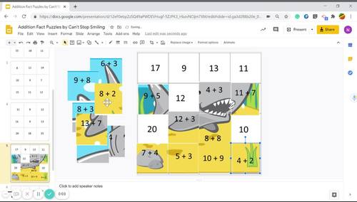 Digital Math Fact Practice Addition Facts to 20 ~ Reveal a Digital Picture