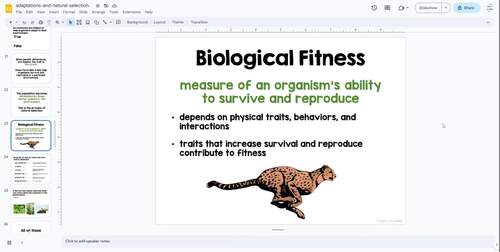 Adaptations and Natural Selection Interactive Lesson | TPT