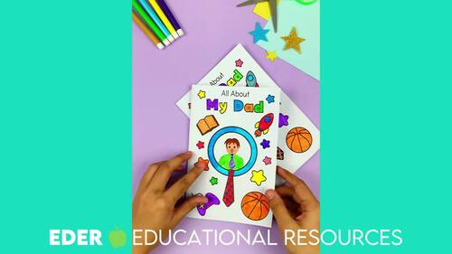 All About My Dad Coloring Card | Kid-made Father's Day Card | TPT