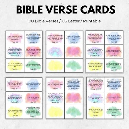 Bible Verse Cards | Bible Study | Christian Affirmation Cards | Sunday ...