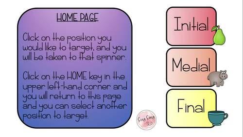 P- Spinners: ALL POSITIONS - NO PREP!! Digital Spinner by Sing Song SLP