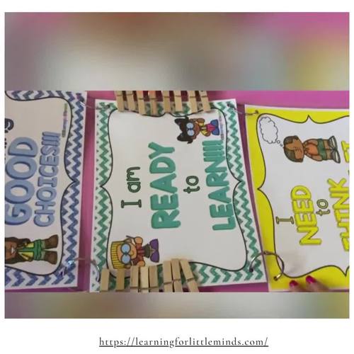 Editable Behavior Chart | Clip Chart | Chevron by Learning for Little Minds