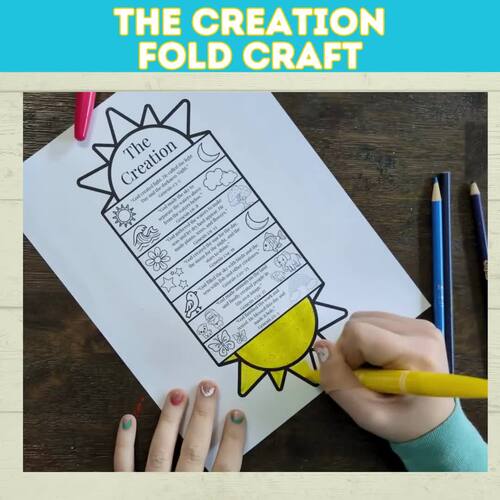 7 Days of Creation Bible Story Sunday School Craft for Kids, Old Testament