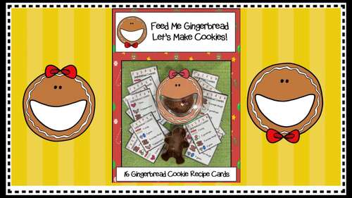 Feed Me Gingerbread Cookies Theme Sensory Bin Task Box Center Activity