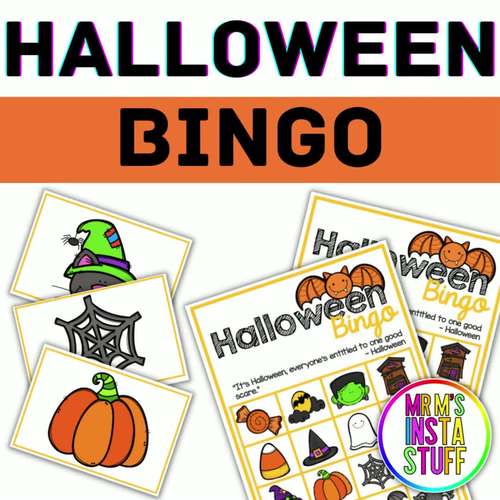 Halloween Bingo Activity Fun Fall Resource for Classroom Student Activities