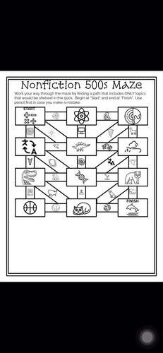 Dewey Nonfiction Library Maze Activity by Black Girl in the Library