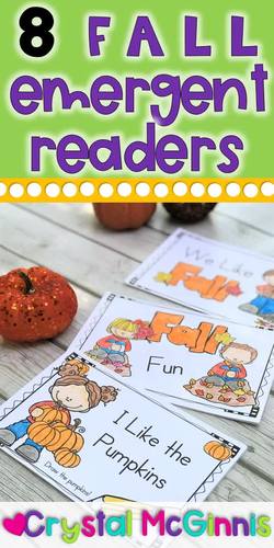 September & October Themed Kindergarten Books for Beginning Readers ...