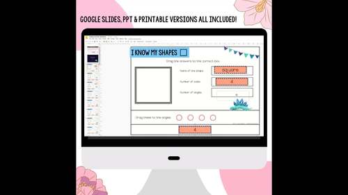 2D Shapes and their attributes worksheets Google Slide, PowerPoint ...