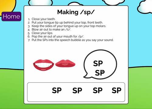 S Cluster Reduction Minimal Pair Boom Cards sp p Silly Sentences Tongue ...