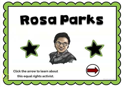 Black History Rosa Parks Civil Rights Activity Scavenger Hunt BOOM Cards