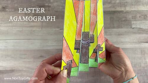 He Is Risen Craft - Christian Easter Coloring Craft - Art Activity ...