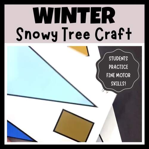 Winter Craft | Tree Craft | Winter Preschool Craft | Fine Motor Craft