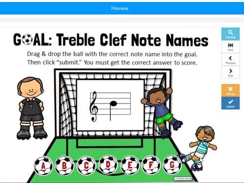 Treble Clef Note Names Games - Music Boom Cards Set 3 - Basic Lines and ...