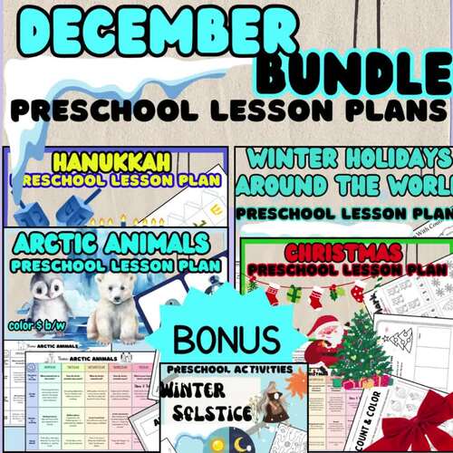 DECEMBER BUNDLE- Christmas, Hanukkah, Arctic Animals, Winter Holidays ...