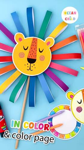 BIG Printable Lion Puppet Paper Craft Activity Wild Animal Lion ...