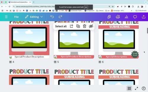 Computer TPT Product Covers Templates - Editable - Boho Neutral Edition