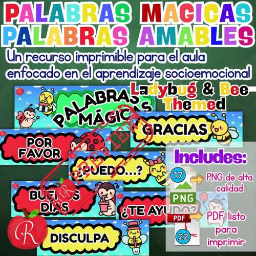 Magic Words / Kindness Words Cards – Spanish Classroom Posters ...