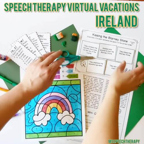 Speech Therapy Virtual Vacation - Ireland MIXED GROUPS, Articulation ...