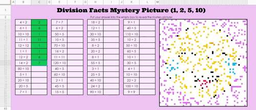 Digital Mystery Picture for Division Facts 1, 2, 5, & 10 | Digital Math ...