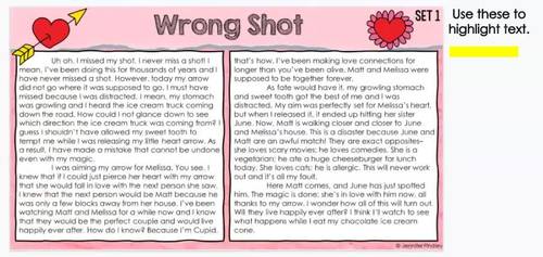 Valentine's Day & St. Patrick's Day Paired Passages - w/ Digital Paired ...