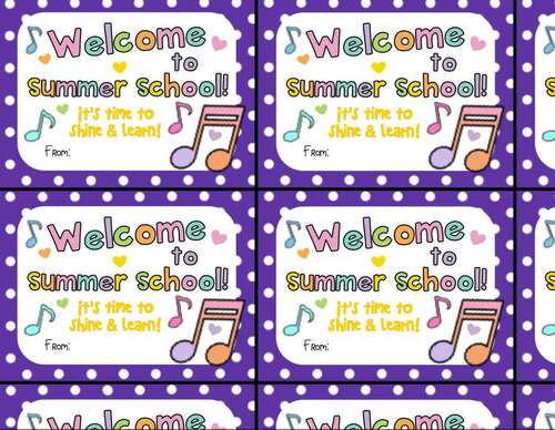 "Welcome to Summer School!" Summer School Gift Tag- It's time to shine ...