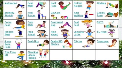 Christmas Spin a Gross Motor Movement BUNDLE by Fitness for Kiddos