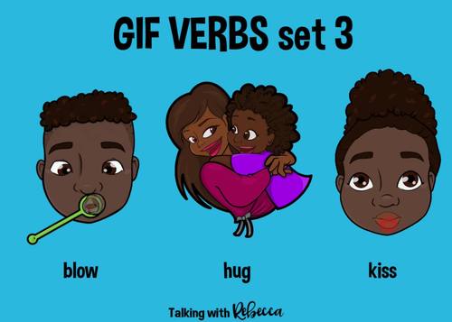 Animated GIF Verbs Set 3 for Digital Products by Talking with Rebecca