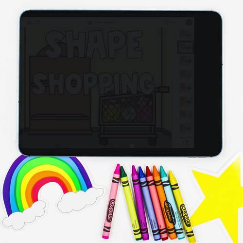 Digital Math Centers | 2D and 3D Shapes | For Seesaw by Sweet Firstie Fun