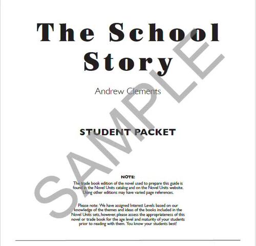 The School Story Novel Units® Student Packet Novel Study | TPT