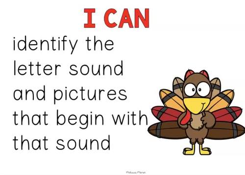 Thanksgiving Beginning Sounds with Google Slides™ for Distance Learning
