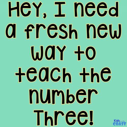 Number Three Activity, Craft, and Worksheet for Circle Time targeting ...