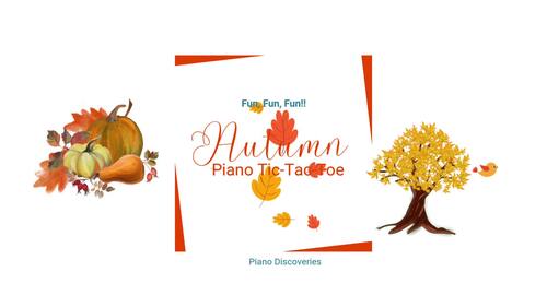 Autumn Piano Tic-Tac-Toe: Music Game (PDF) by Piano Discoveries | TPT