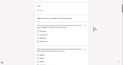 2nd Grade MyView Literacy Unit 5 Week 1 Google Form Quiz Assessment ...