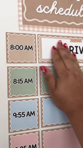 Daily Schedule Cards | Visual Editable Cottage Notes Decor | English ...