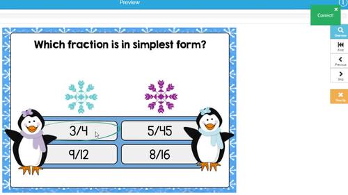 Fractions in Simplest Form Digital Boom Cards | Distance Learning