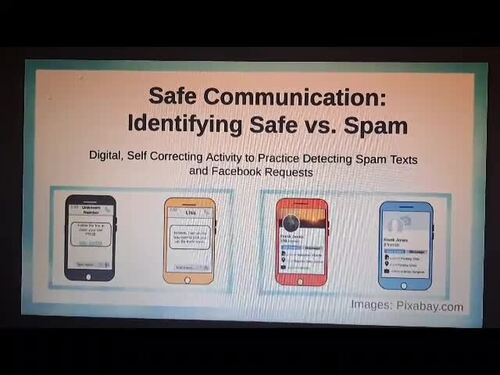 Safe Communication Identifying Safe vs. Spam: Adult Speech Therapy