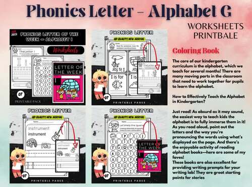 Phonics Letter of The Week Worksheets – The Letter G by English For ...