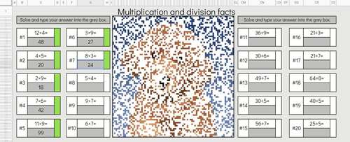 Digital Math Pixel Art | 5th Grade Fluency Multiplication and Division ...